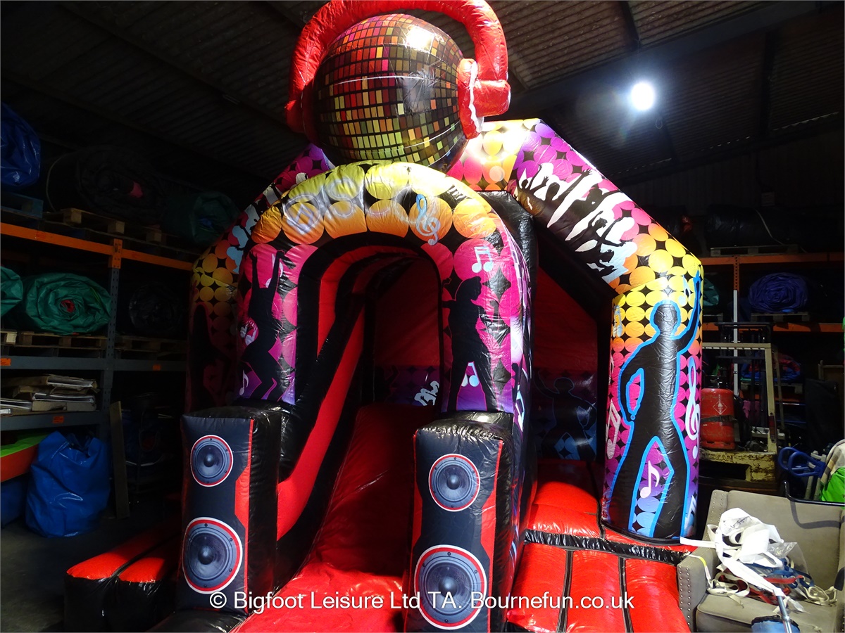 Disco hire / Disco bounce and slide . Disco bouncy castle hire
